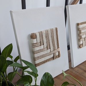 Jute Wall Decoration Set of 3, Ecofriendly- Handmade , Wool Thread Wall ...