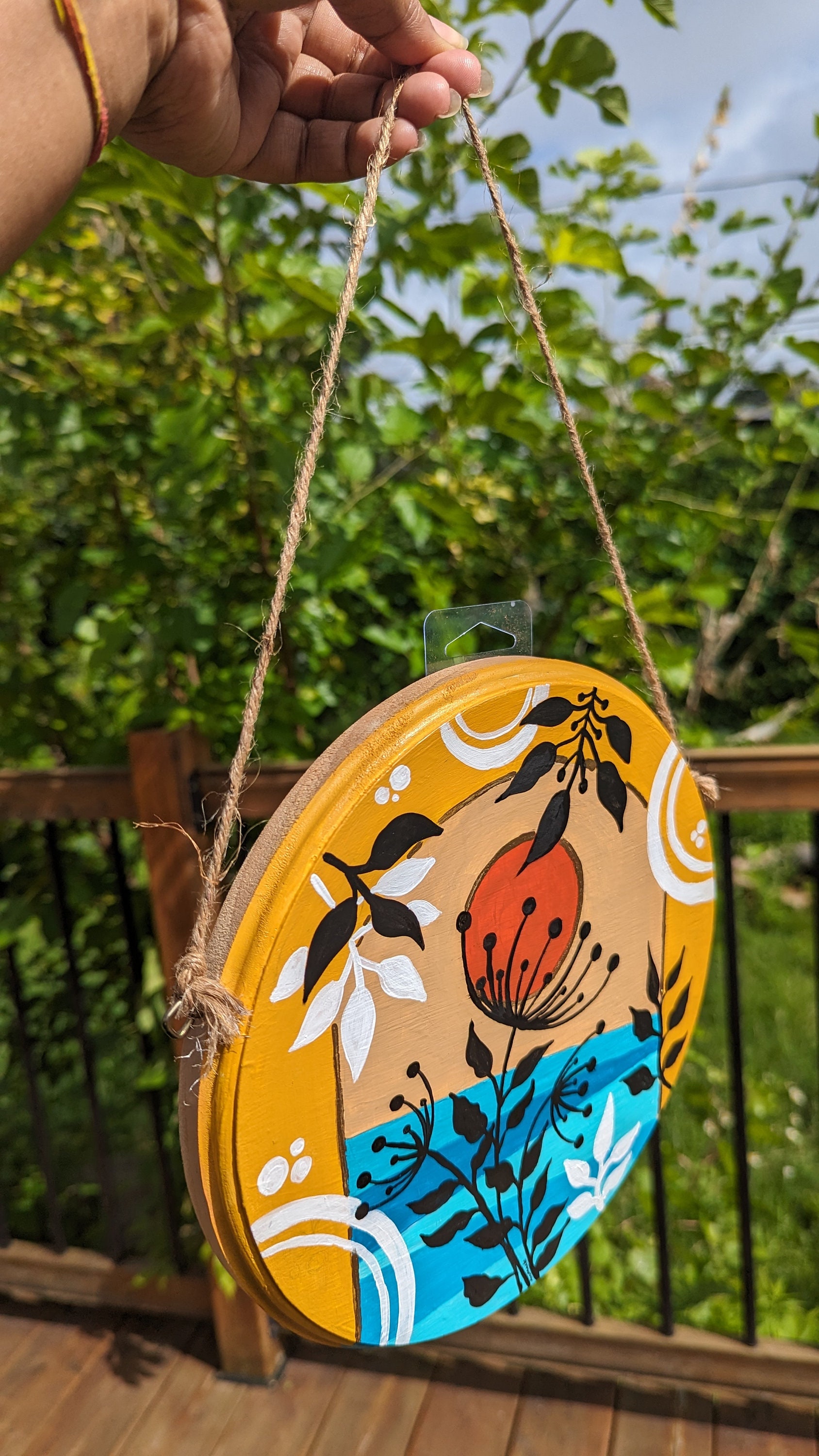 Boho Wall Art, Wooden Wall Art, Home Decor, Circular Decor, Wall Deco ...