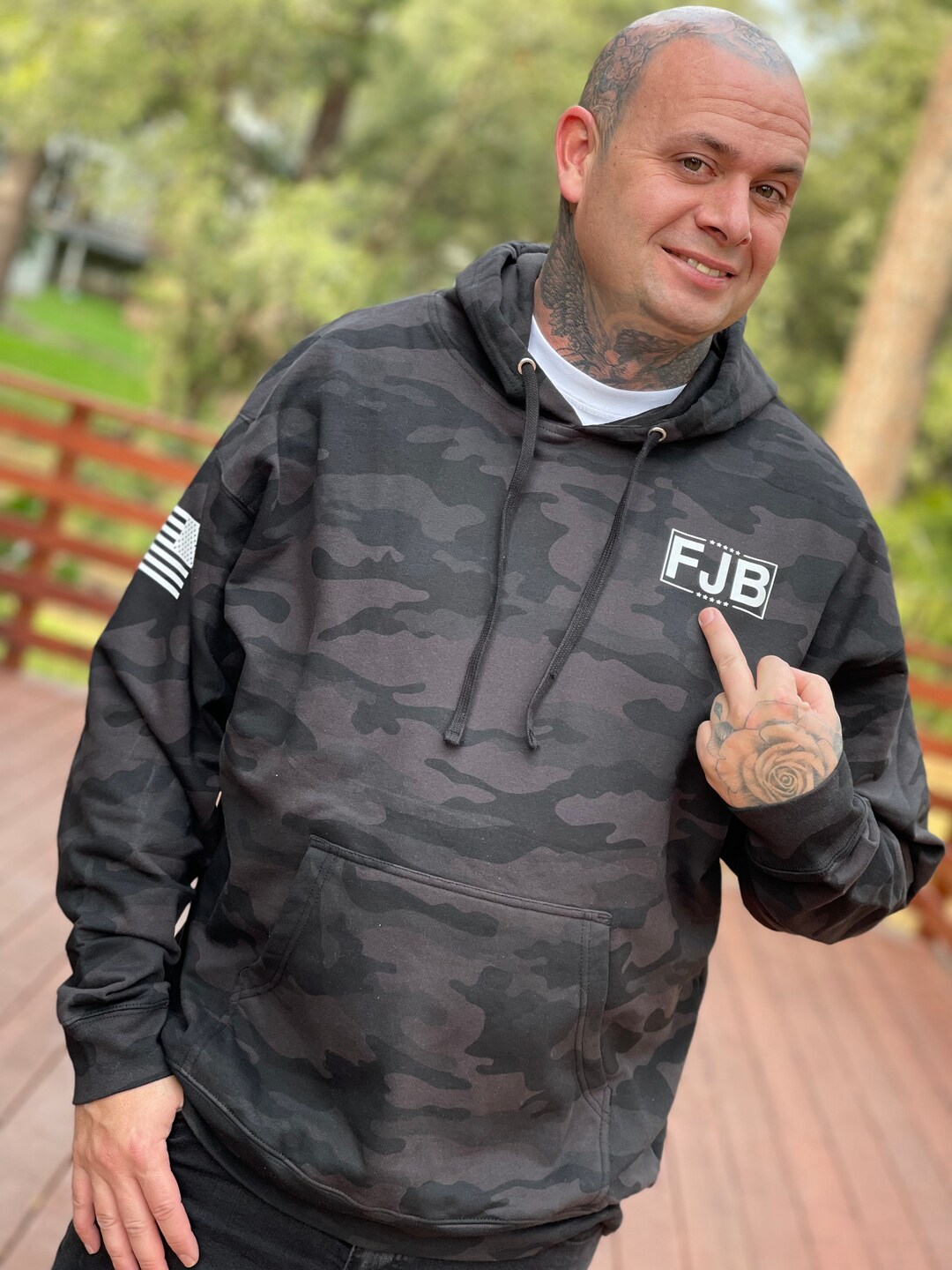 Black Camo Fjb Hoodie - Etsy