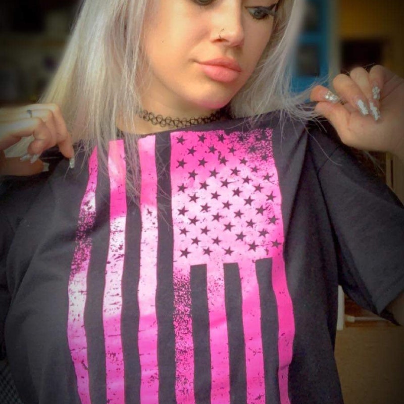 Pink Custom American Flag - Etsy