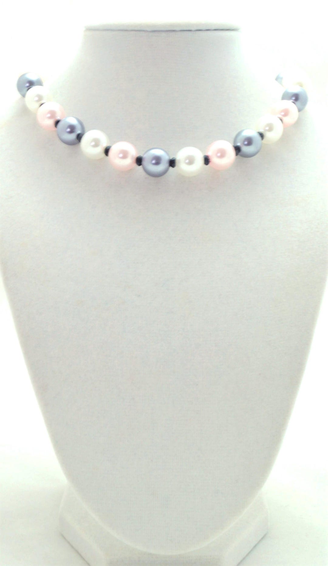 Scar Jewelry. Neck Scar Adjustable Cover. Pastel Glass Pearls - Etsy