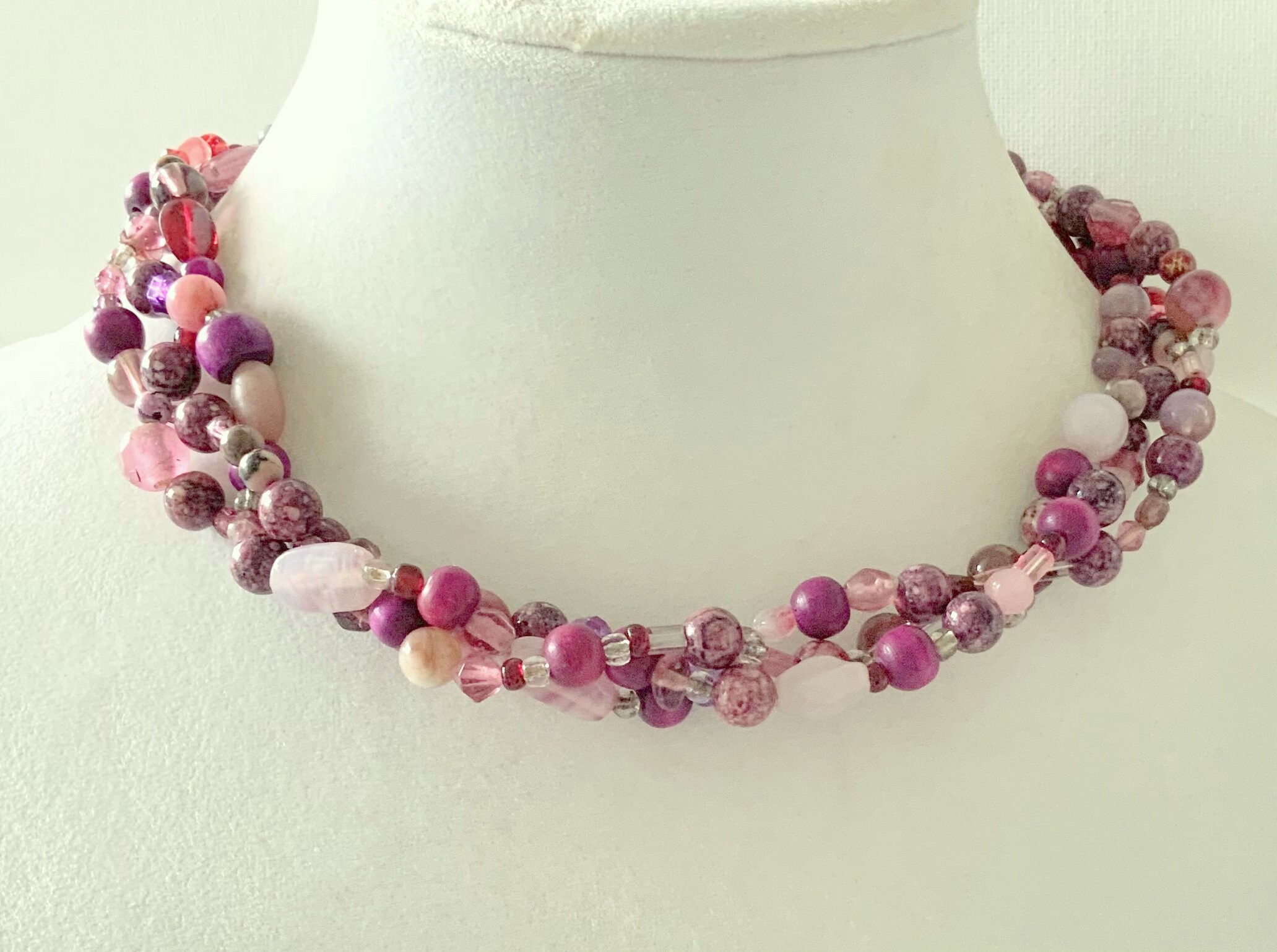 Multi Reds Scar Cover Twisted Neck Scar Necklace - Etsy