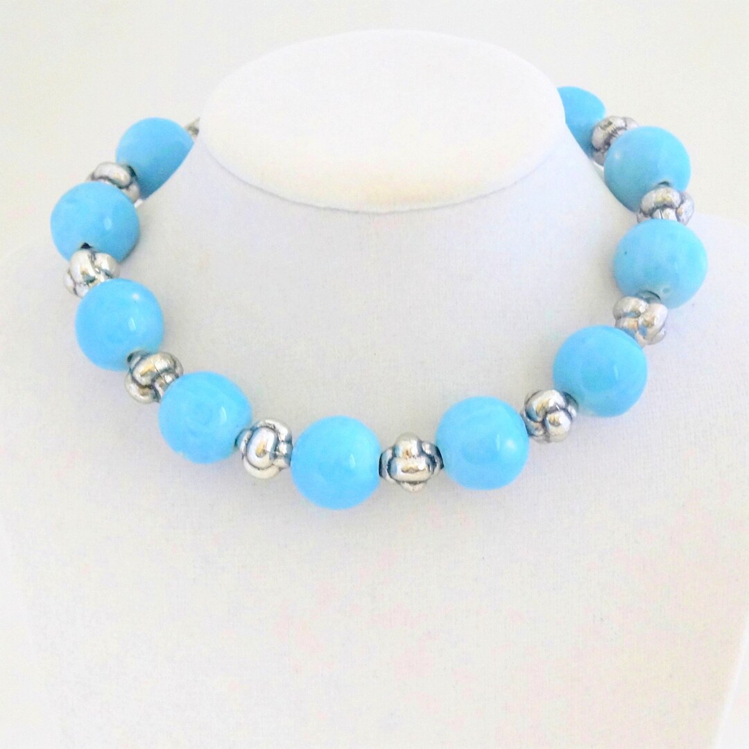 Scar Jewelry. Cover Your Neck Scar With This Beautiful Blue One of a ...