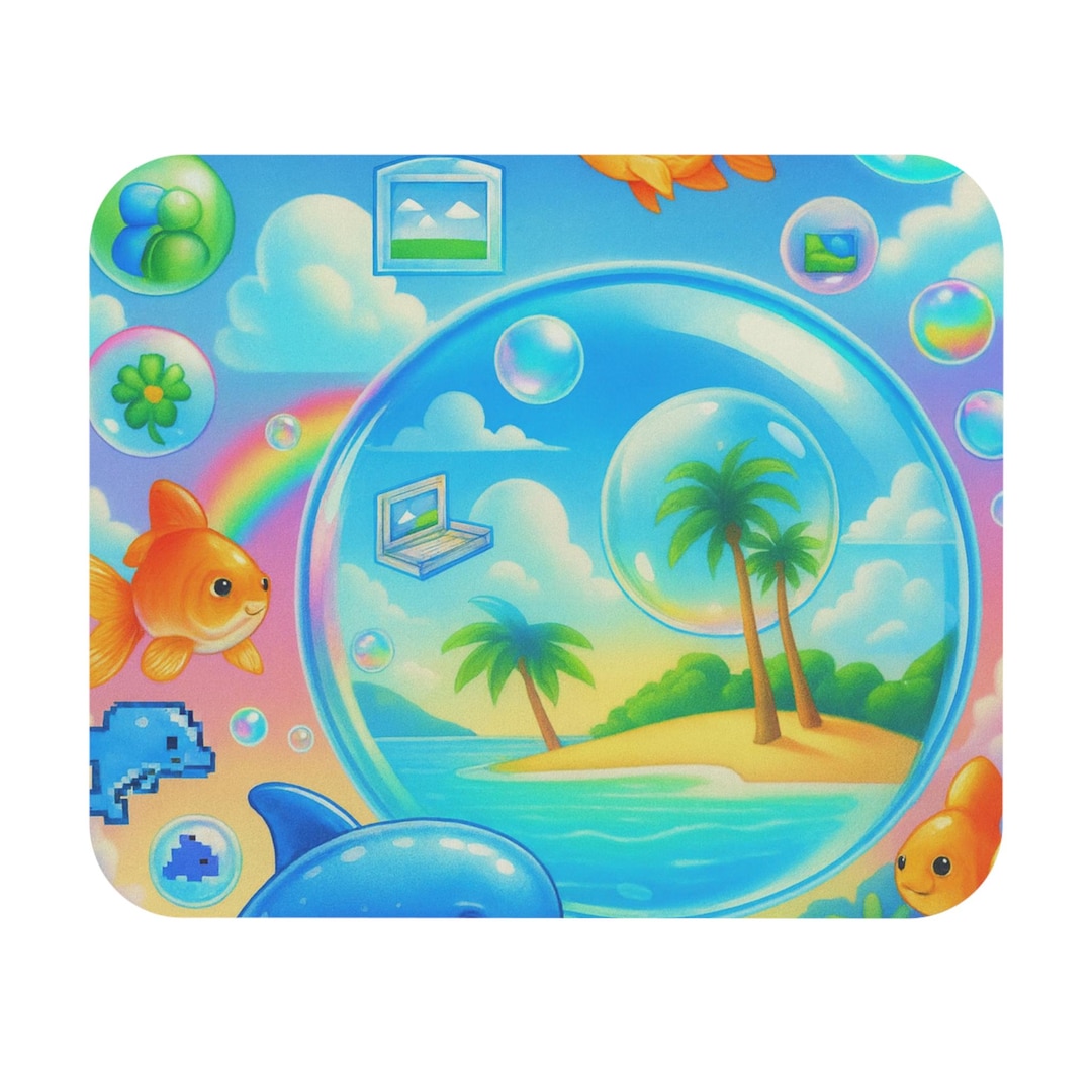Frutiger Aero Y2K, Underwater Scene Mouse Pad, Ocean Vibes, Fun Desk ...