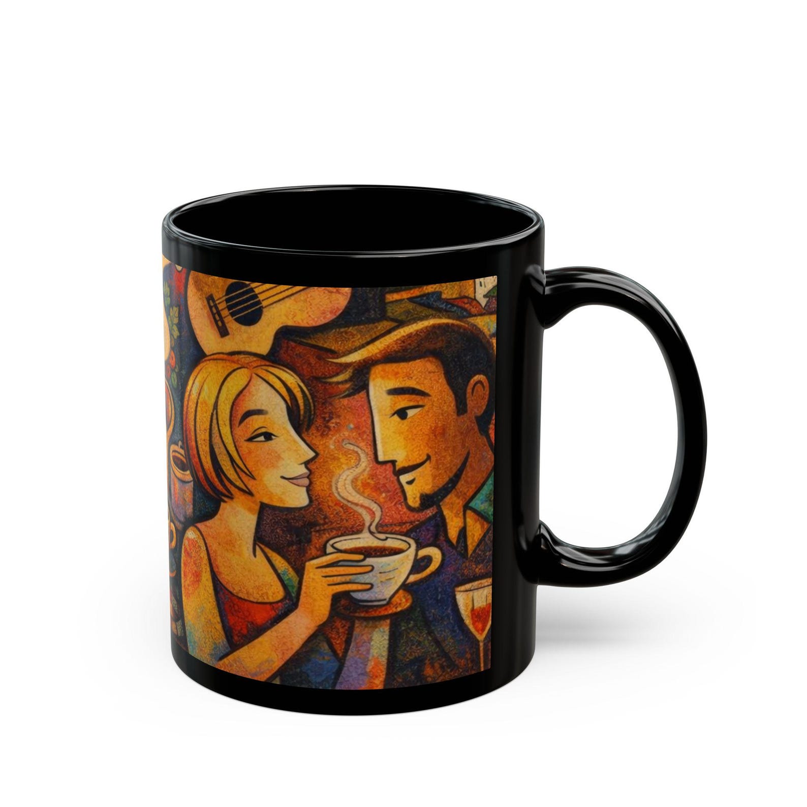 Global Village Coffeehouse Memphis GVC Design Couple Sharing Coffee Mug ...