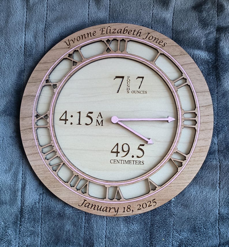Birth Announcement - Digital File, Svg, Glowforge - Etsy