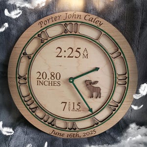 Birth Announcement - Digital File, Svg, Glowforge - Etsy