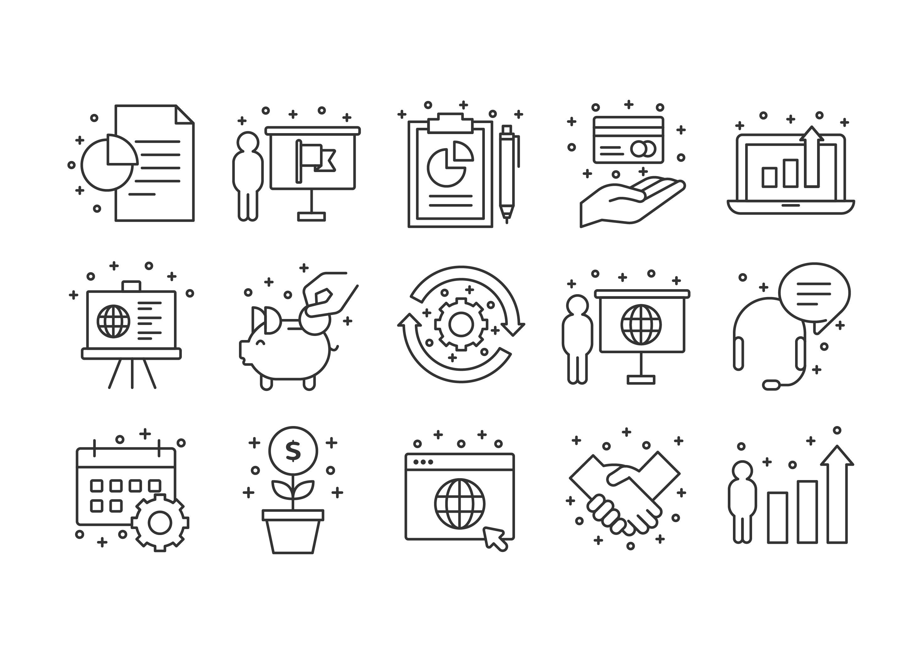 120+ Business Icons, Icons for Business, Economy, Website, Icons for ...