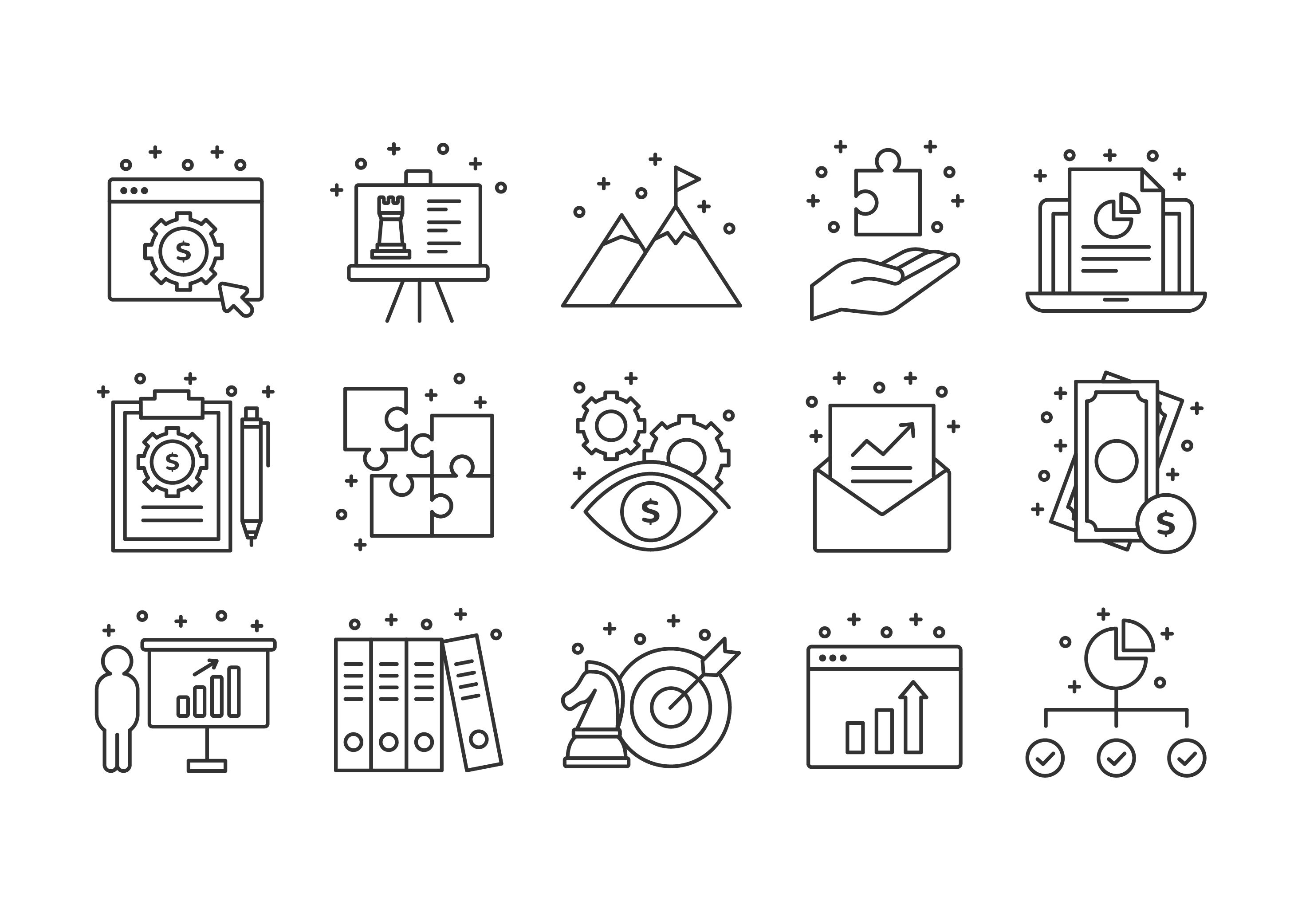 120+ Business Icons, Icons for Business, Economy, Website, Icons for ...