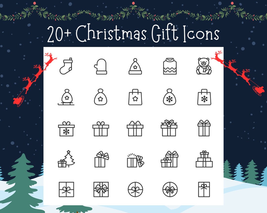 20+ Christmas Gift Icons, Icons for Christmas, Gifts, Website, Icons ...