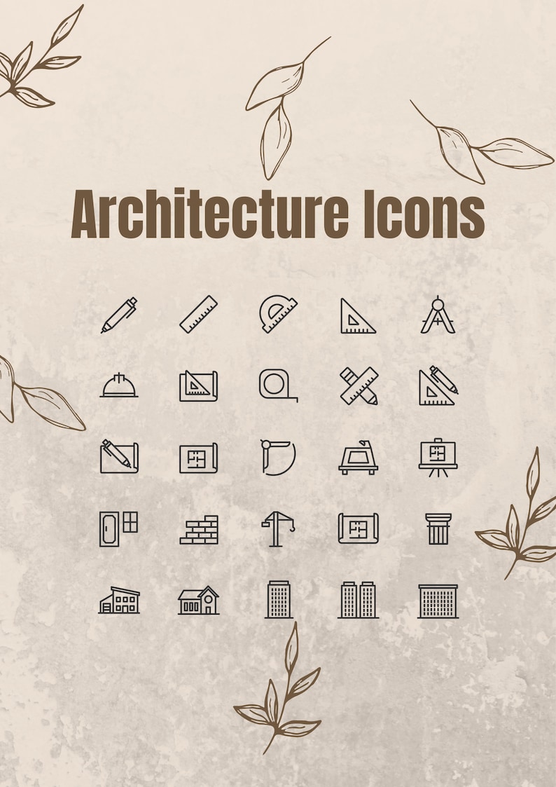 Simple Architecture Icons / Architectural Shapes - Etsy