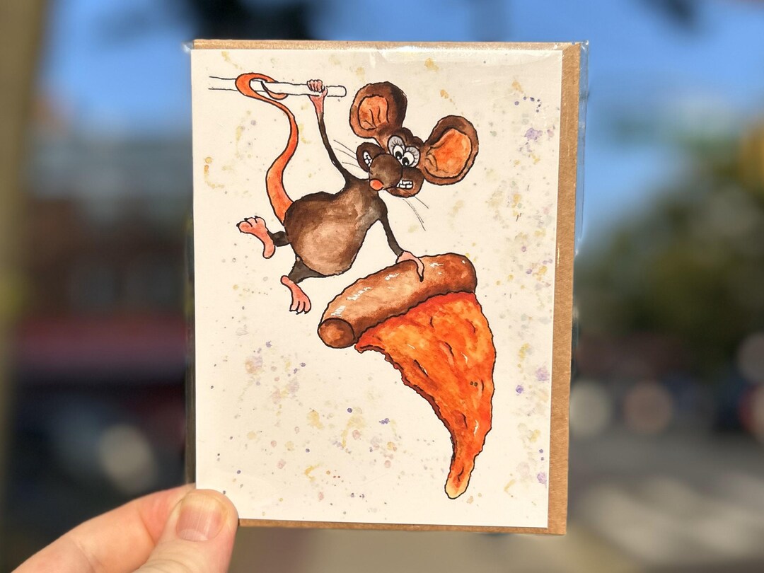 Hanging With Pizza Greeting Card: New York City Art Illustration - Etsy