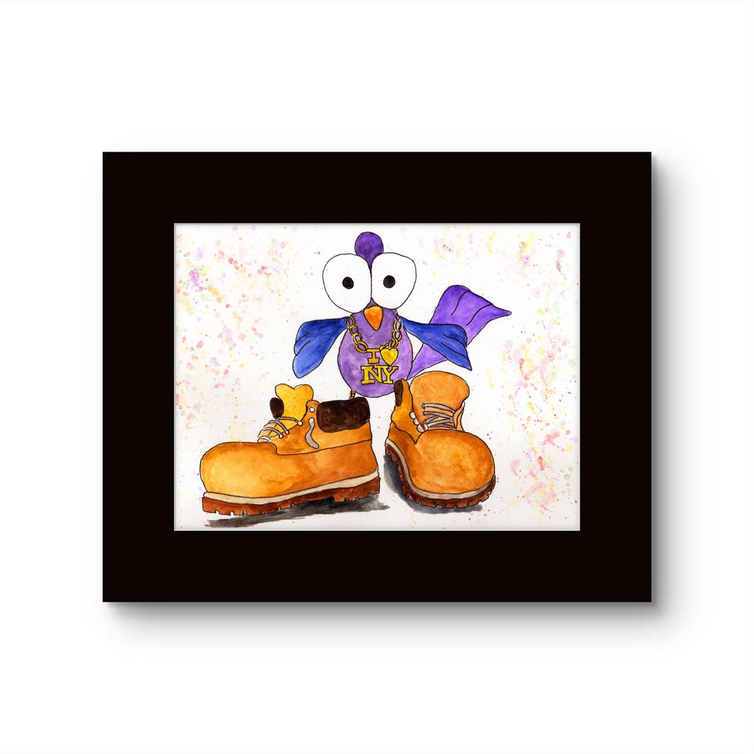NYC Pigeon Rocking Timbs!-print - Etsy