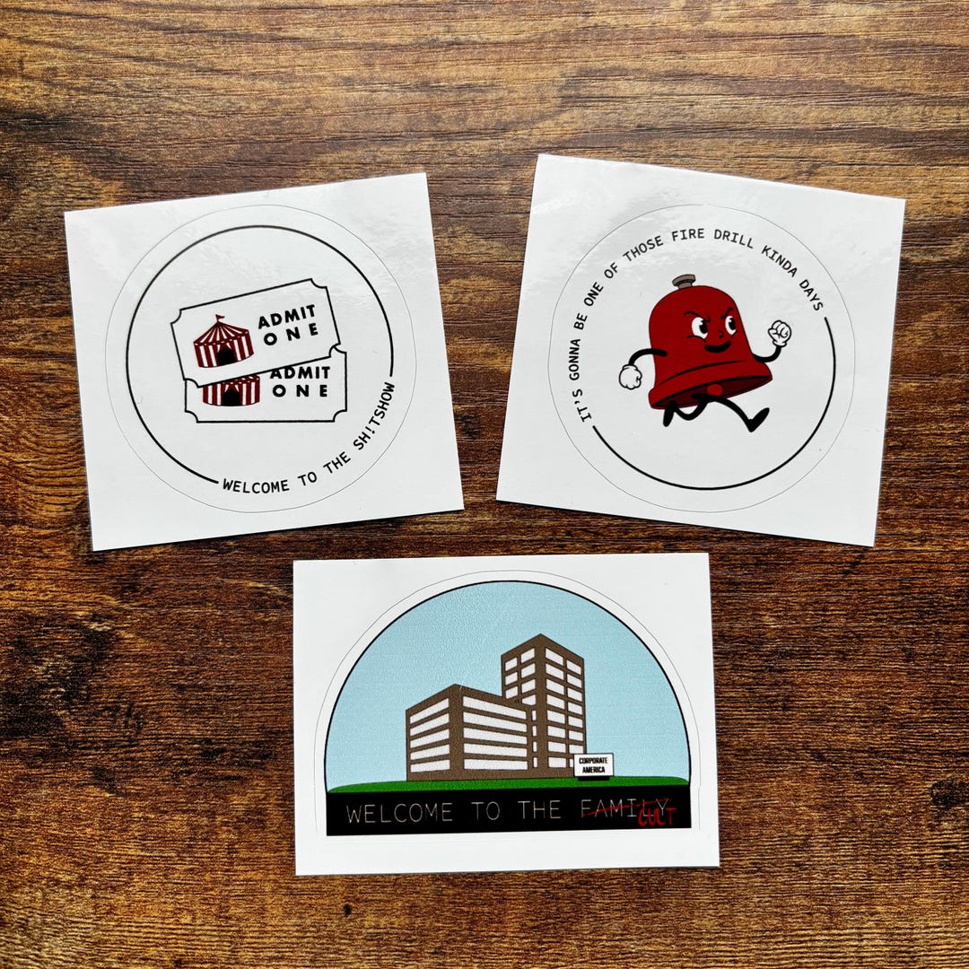 New Job Survival Kit Stickers: Sarcastic Corporate Humor - Set of 3 - Etsy