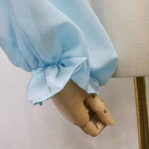 Baby Blue Chiffon Sleeve, Detachable Long Sleeves, Elegant Ruffle ...