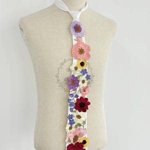 Vintage Colorful Flower Necktie, Floral Lace Groom Tie, Groom Wedding ...