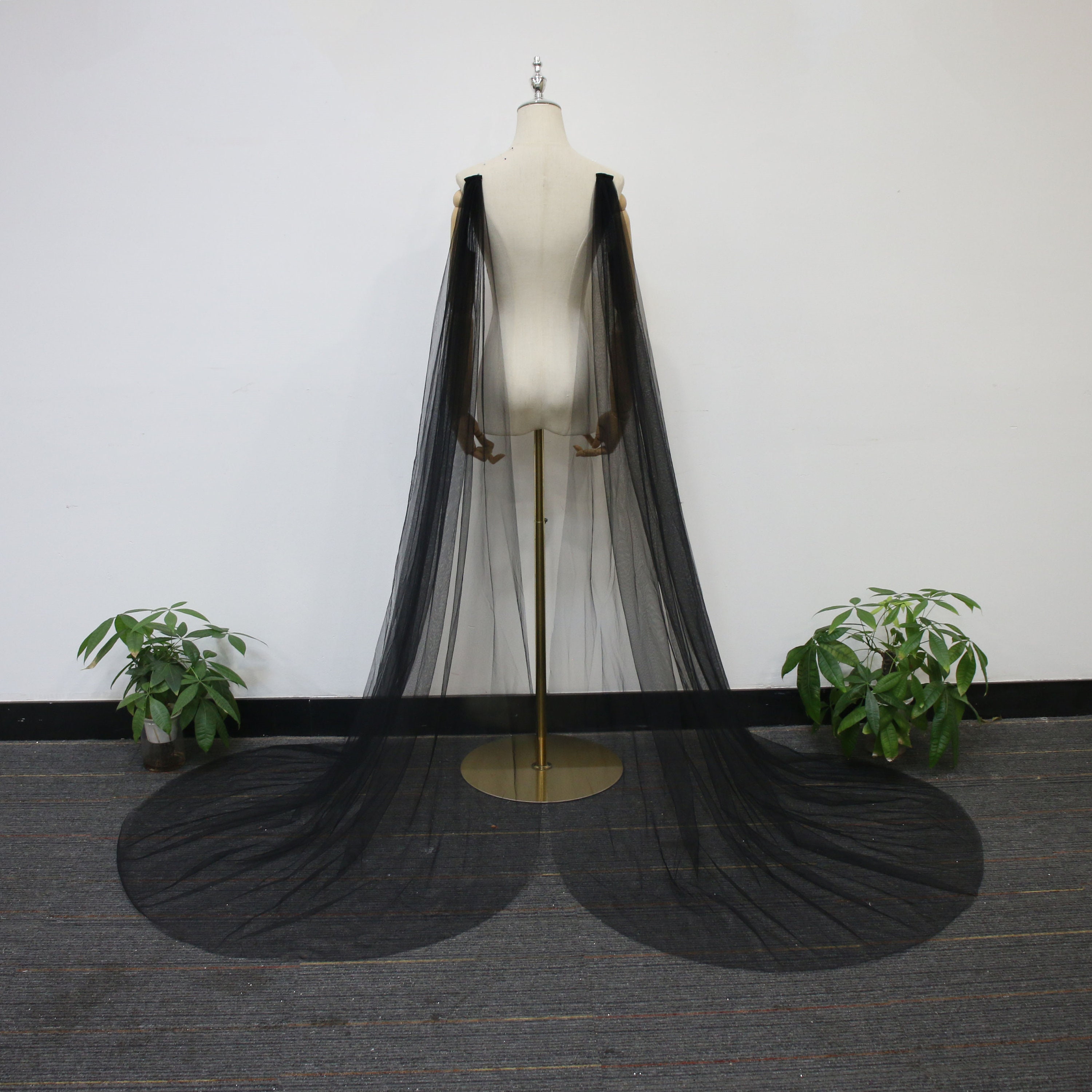 Detachable Black Tulle Bridal Wings, Gothic Wedding Shoulder Wing ...