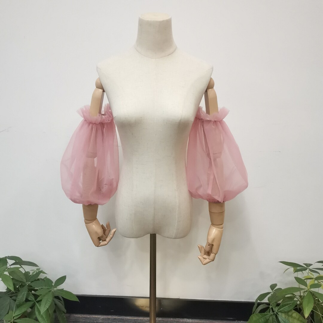 Fairy off Shoulder Sleeve, Rose Pink Tulle Ruffle Sleeve, Forest ...