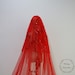 Cathedral Veil, Red Wedding Veil, Lace Edge Veil With Sequin, Blusher ...