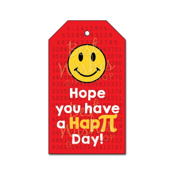 INSTANT DOWNLOAD Happy Pi Day Tags Happi Day Gift Tag Back - Etsy
