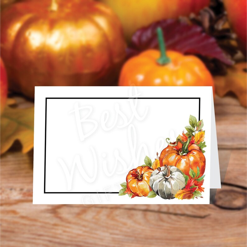 INSTANT DOWNLOAD - Thanksgiving Place Cards, Food Tent Cards, Fall ...