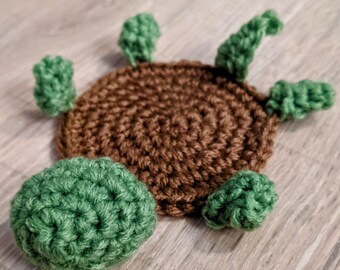 Sea Turtle Crochet Drink Coaster Set of 5 | Etsy