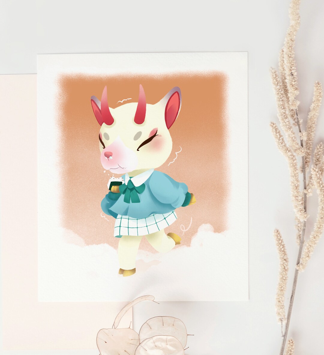 Animal Crossing Shino Winter Print | Cute Poster | ACNH Fan Art ...