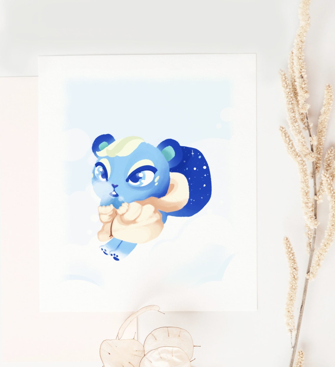 Animal Crossing Ione Winter Print | Cute Poster | ACNH Fanart | Dreamy ...