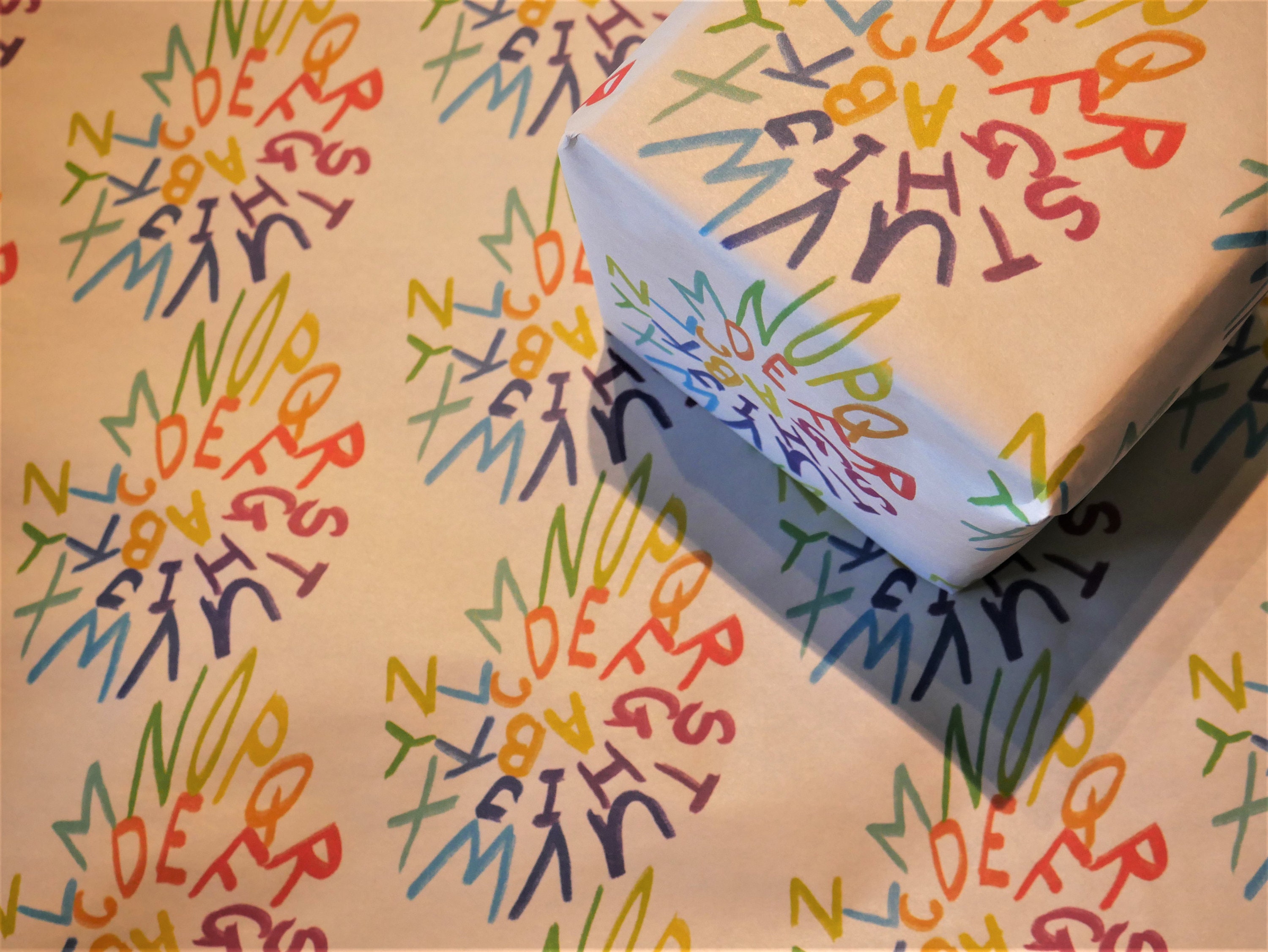 Spiral Alphabet Wrapping Paper - Etsy