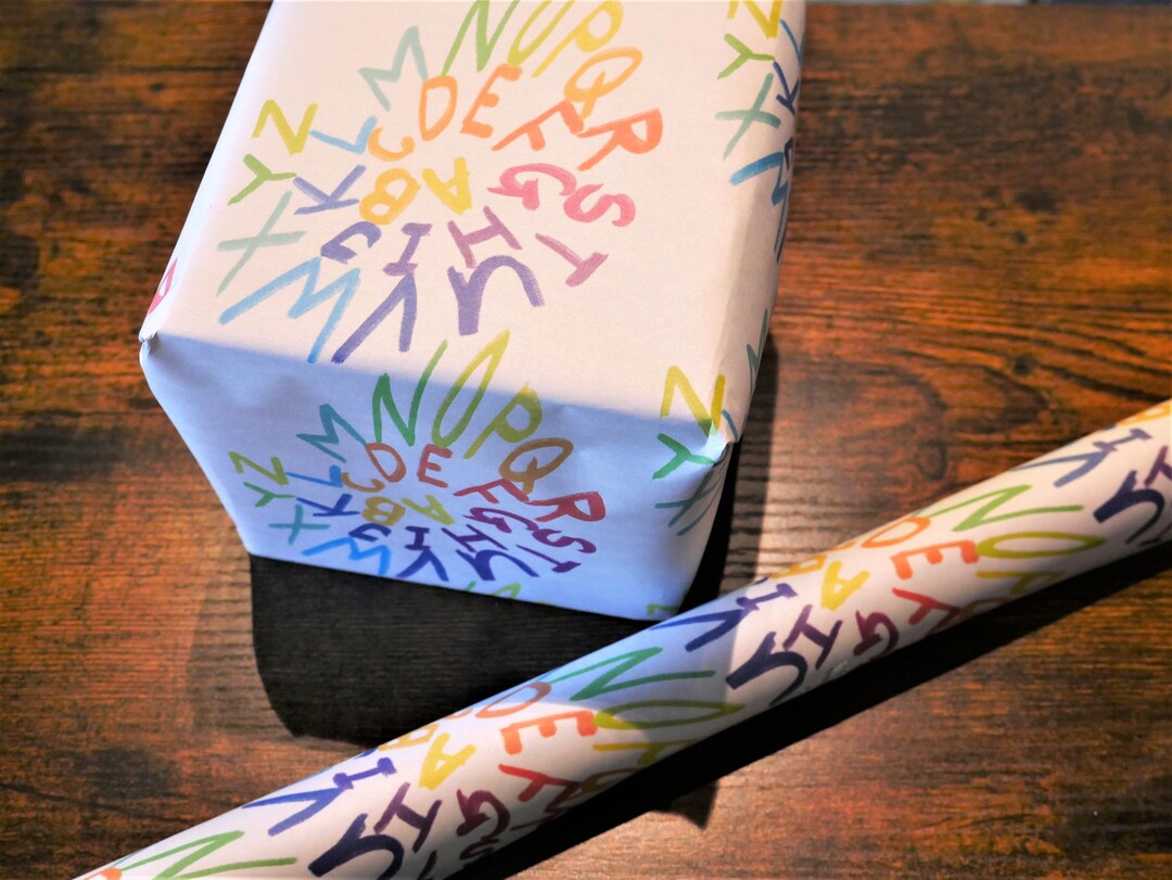 Spiral Alphabet Wrapping Paper - Etsy
