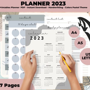 Printable Planner ,daily Weekly Monthly Yearly Planner, Calendar 2023 ...