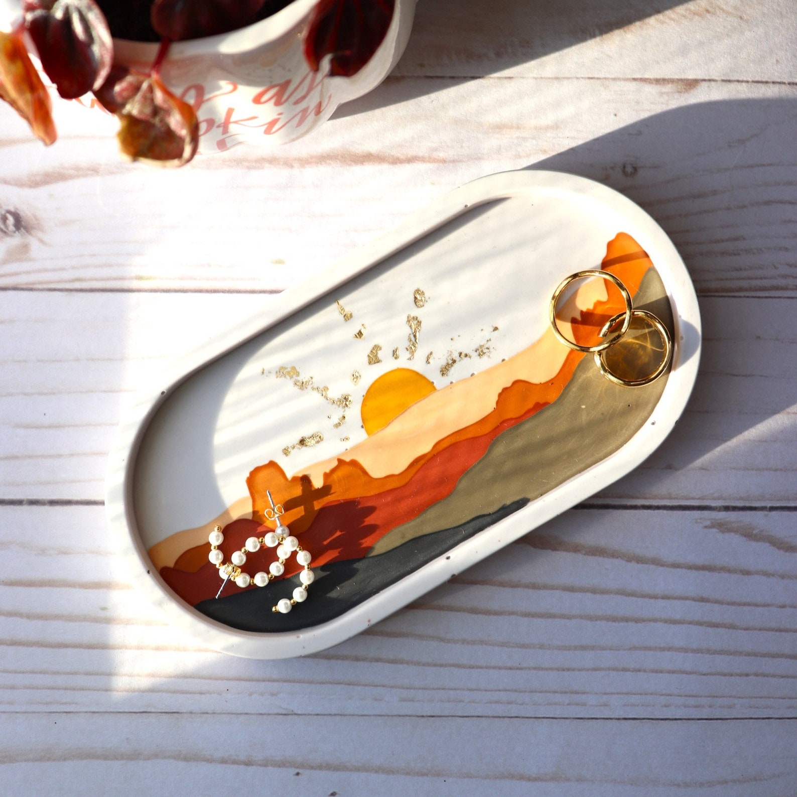 Nature's Canvas: Canyon Sunrise Landscape Decorative Tray Nature Lovers ...