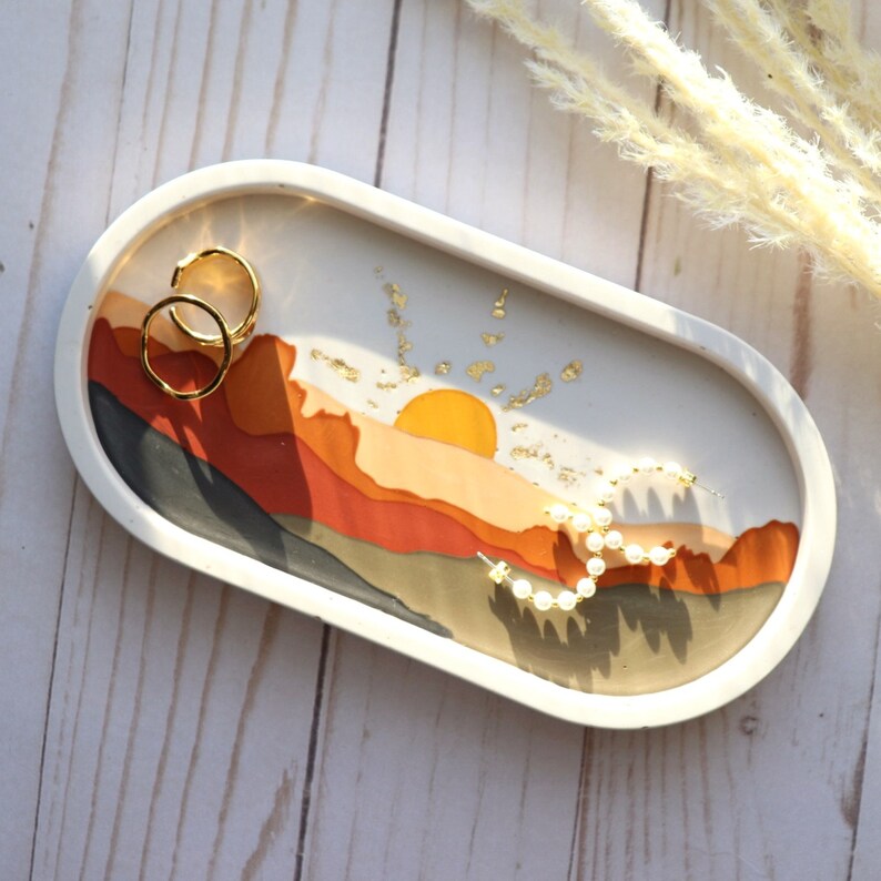 Nature's Canvas: Canyon Sunrise Landscape Decorative Tray Nature Lovers ...