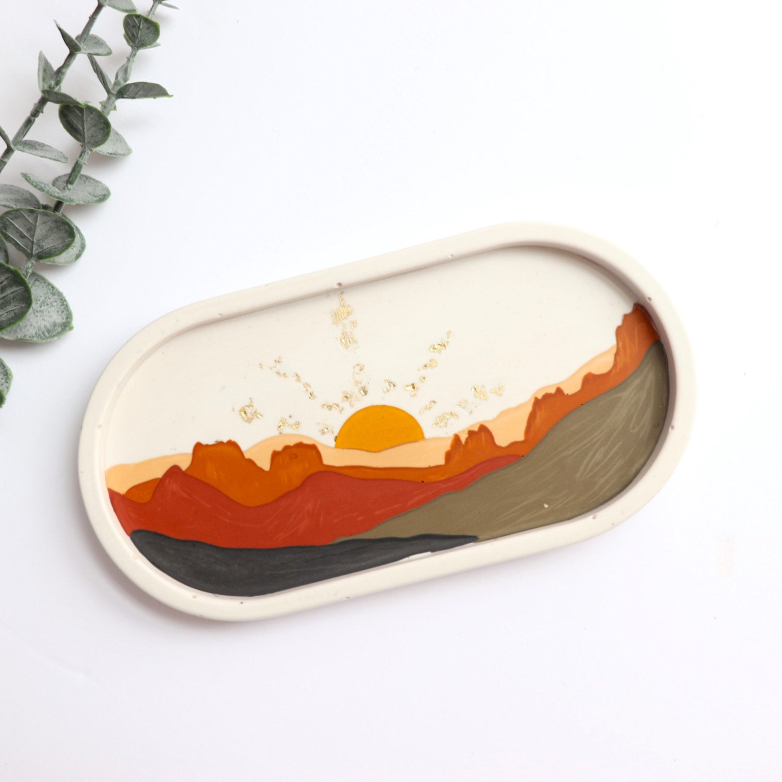 Nature's Canvas: Canyon Sunrise Landscape Decorative Tray Nature Lovers ...