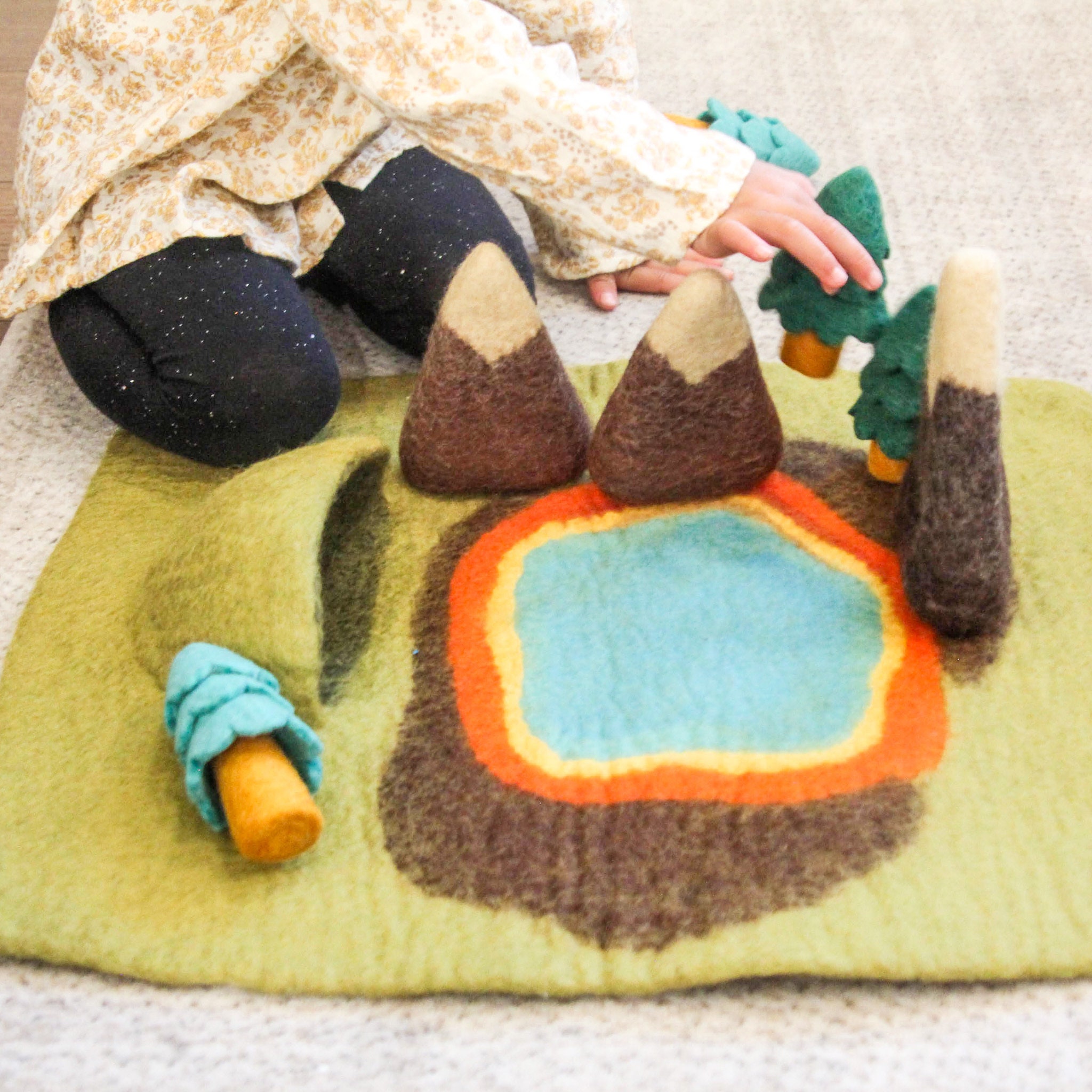 Yellowstone Play Mat Set| Felt Mat, Play Mat, Felt Toy, Play Scape ...