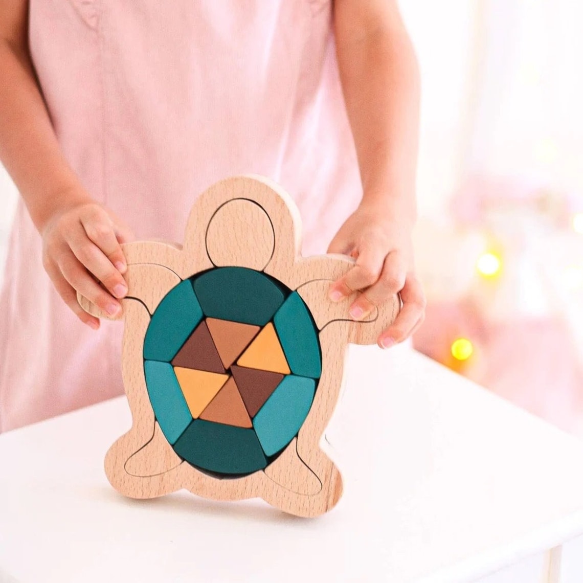 Wooden Puzzle | Turtle Puzzle, Wooden Tortoise, Toddler Gift ...