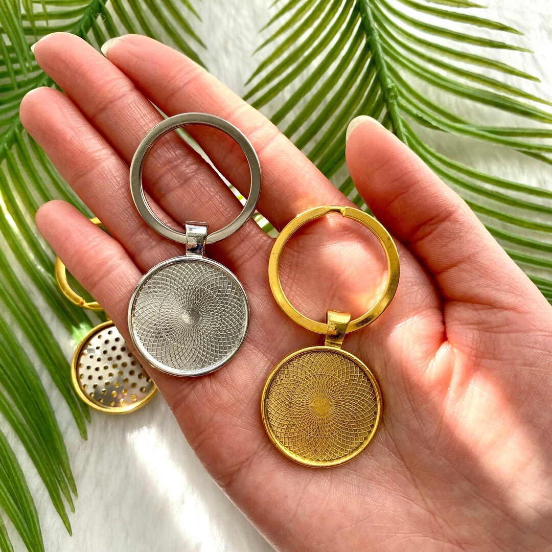 A Pair of DIY Blank Keychains / Small Embroidery Keychain / Embroidery ...