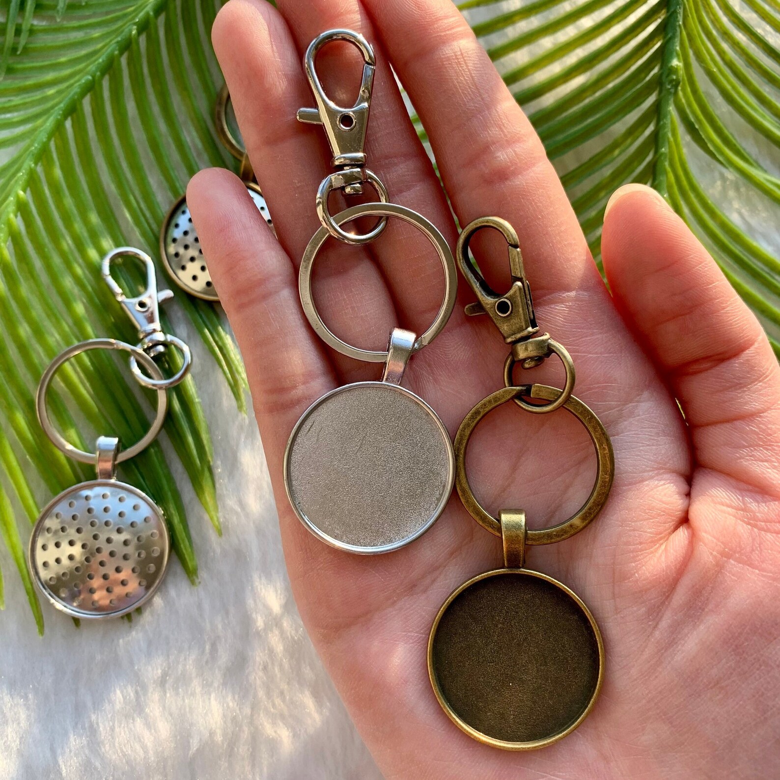 A Pair of DIY Blank Keychains / Small Embroidery Keychain / Embroidery ...