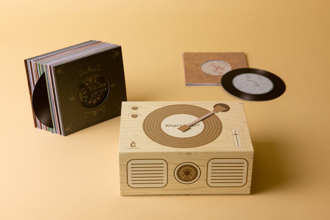 Assortment Assorted Greeting Cards All Occasion Box Record Design Set ...