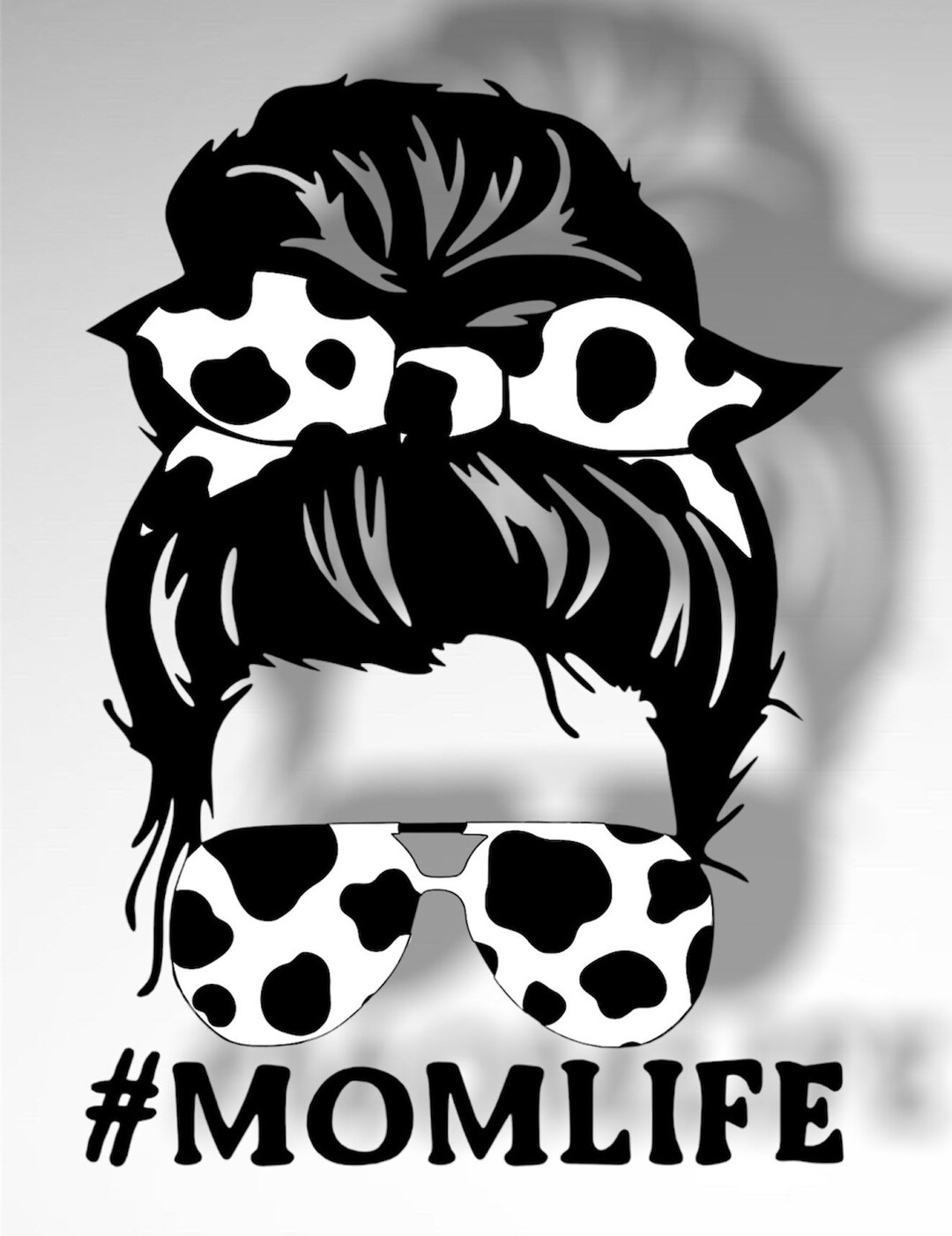 Cow Momlife Decal - Etsy