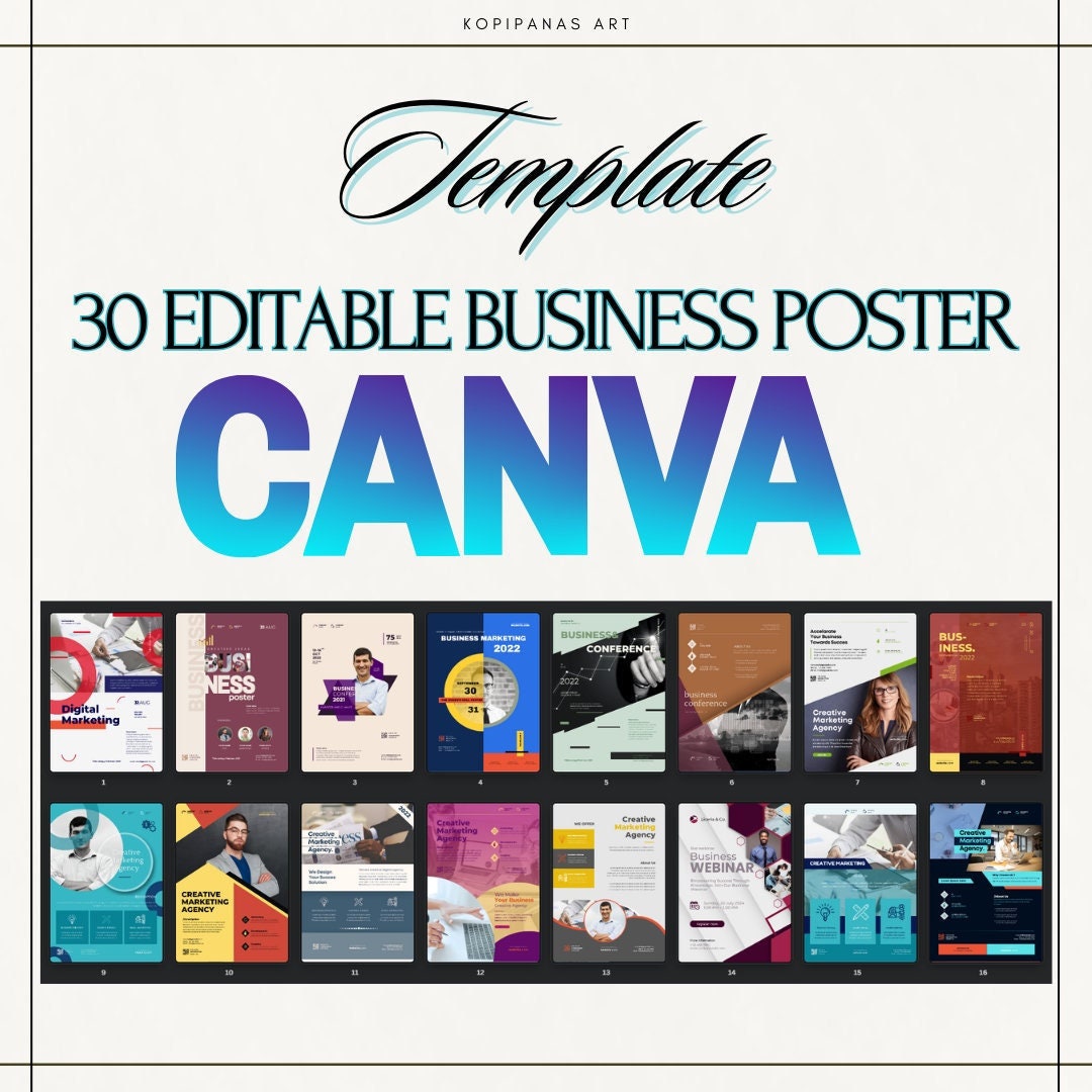 30 Editable Business Poster Template - Etsy
