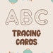 ABC Tracing Cards Printable - Etsy