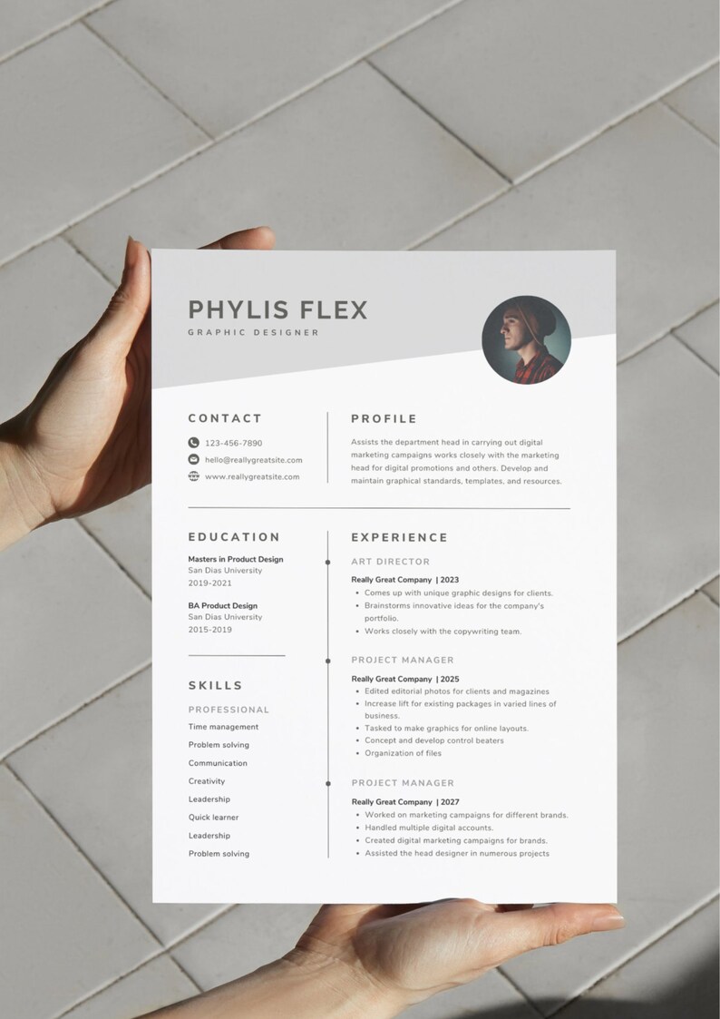10 Editable Resume Template - Etsy