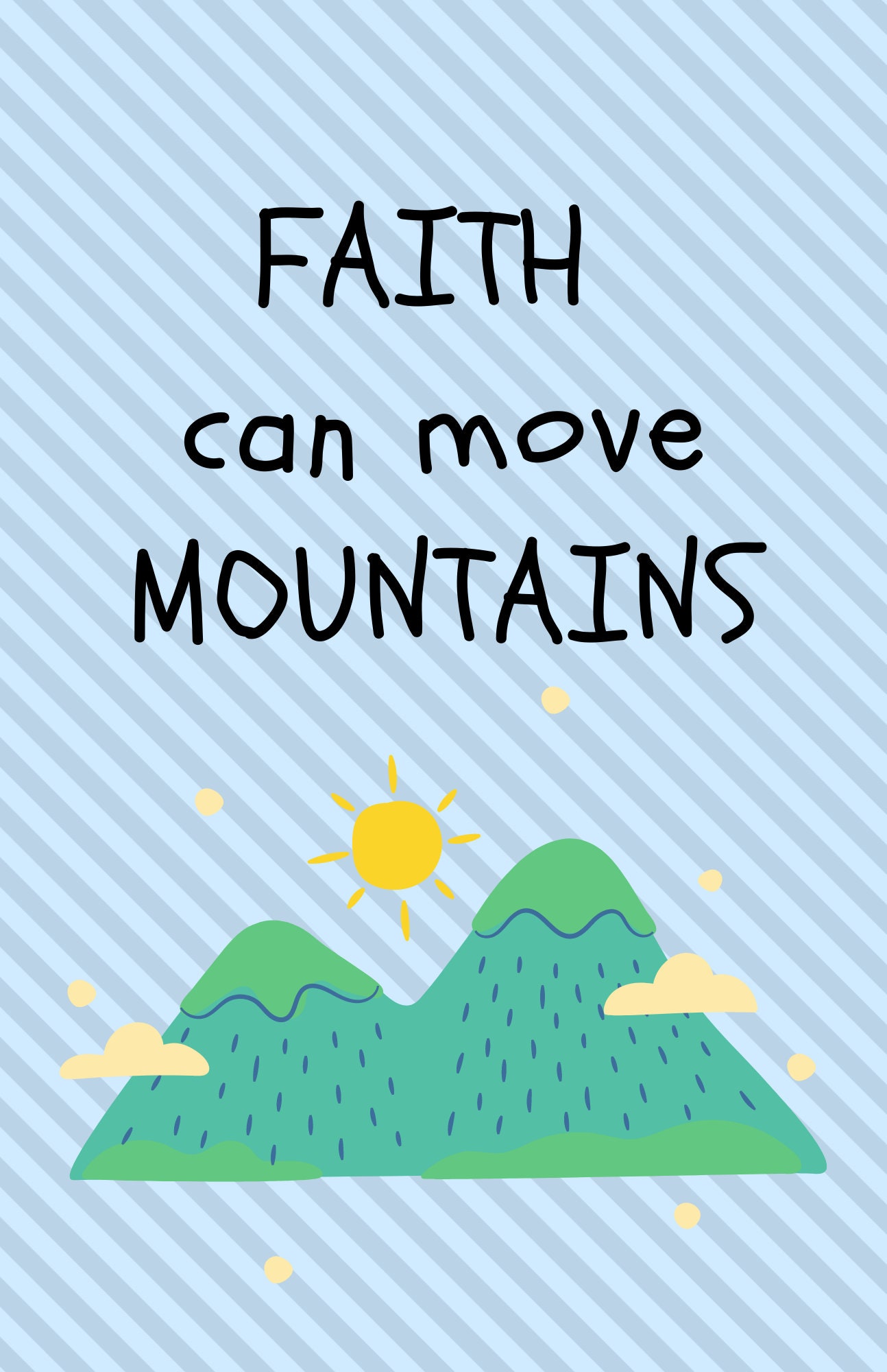 Kids Bible Verse, Wall Art, Scripture Posters, Church, Sunday School ...