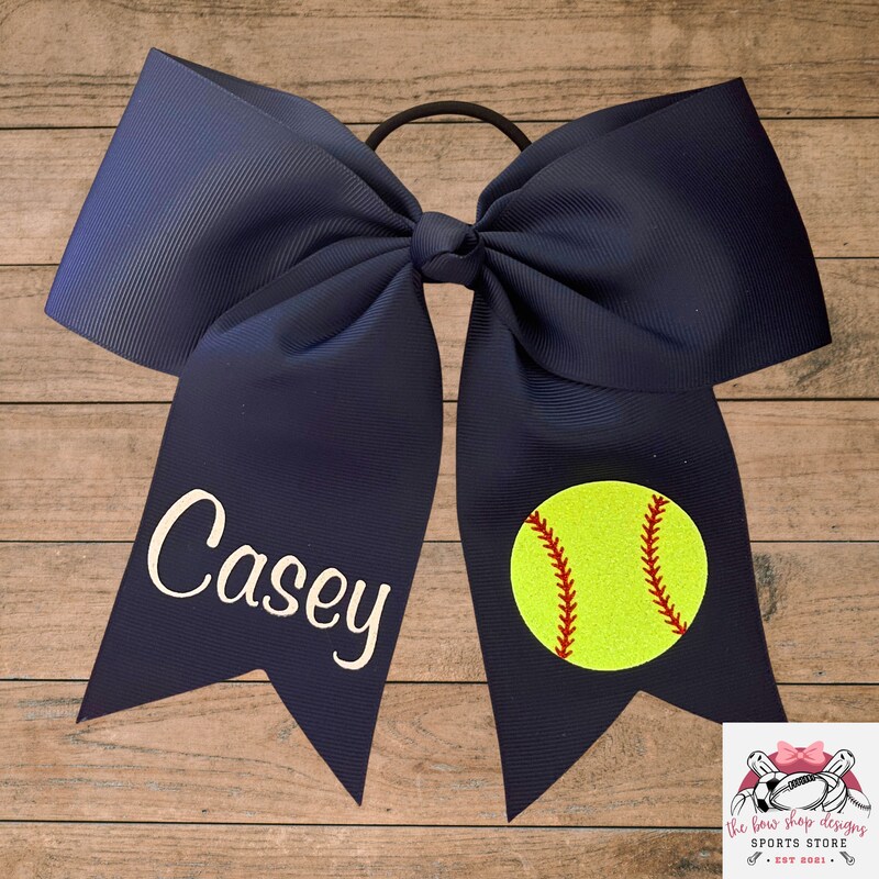 Softball Cheer Bow - Etsy