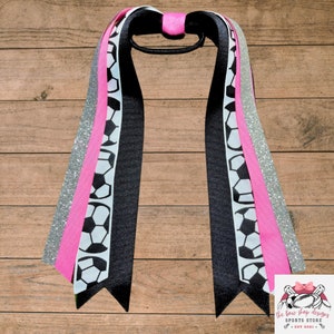 Soccer Ribbons Hair Tie - Etsy