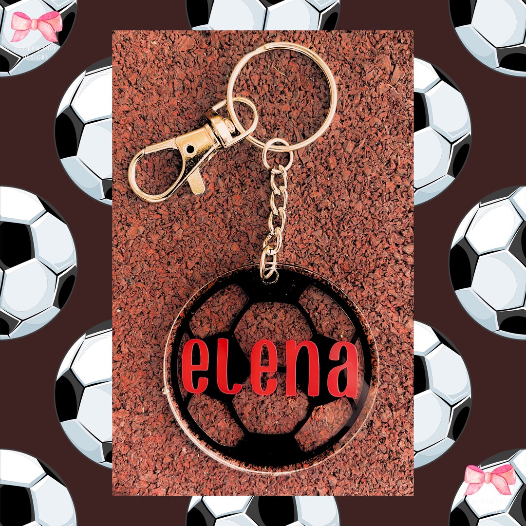 Personalized Soccer Keychain Custom Soccer Bag Tag - Etsy