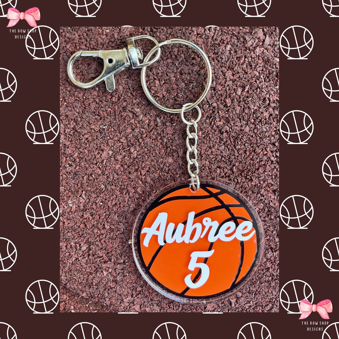 Personalized Basketball Keychain Custom Basketball Bag Tag - Etsy
