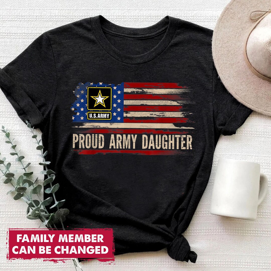 Vintage Proud Army Daughter Son Mom Dad Brother Sister Cousin Grandma ...