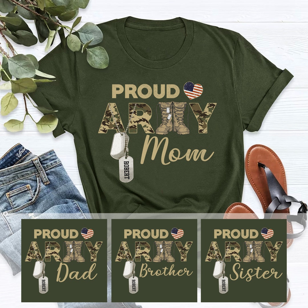 Proud Army Mom Shirt, Soldier Mom Tshirt, Military Shirt, Family Army T ...